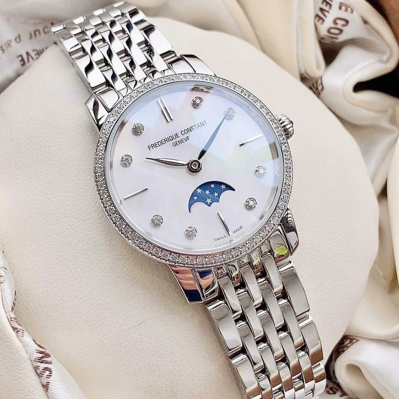 Đồng hồ Frederique Constant Slimline Moonphase FC-206MPWD1SD6B ...