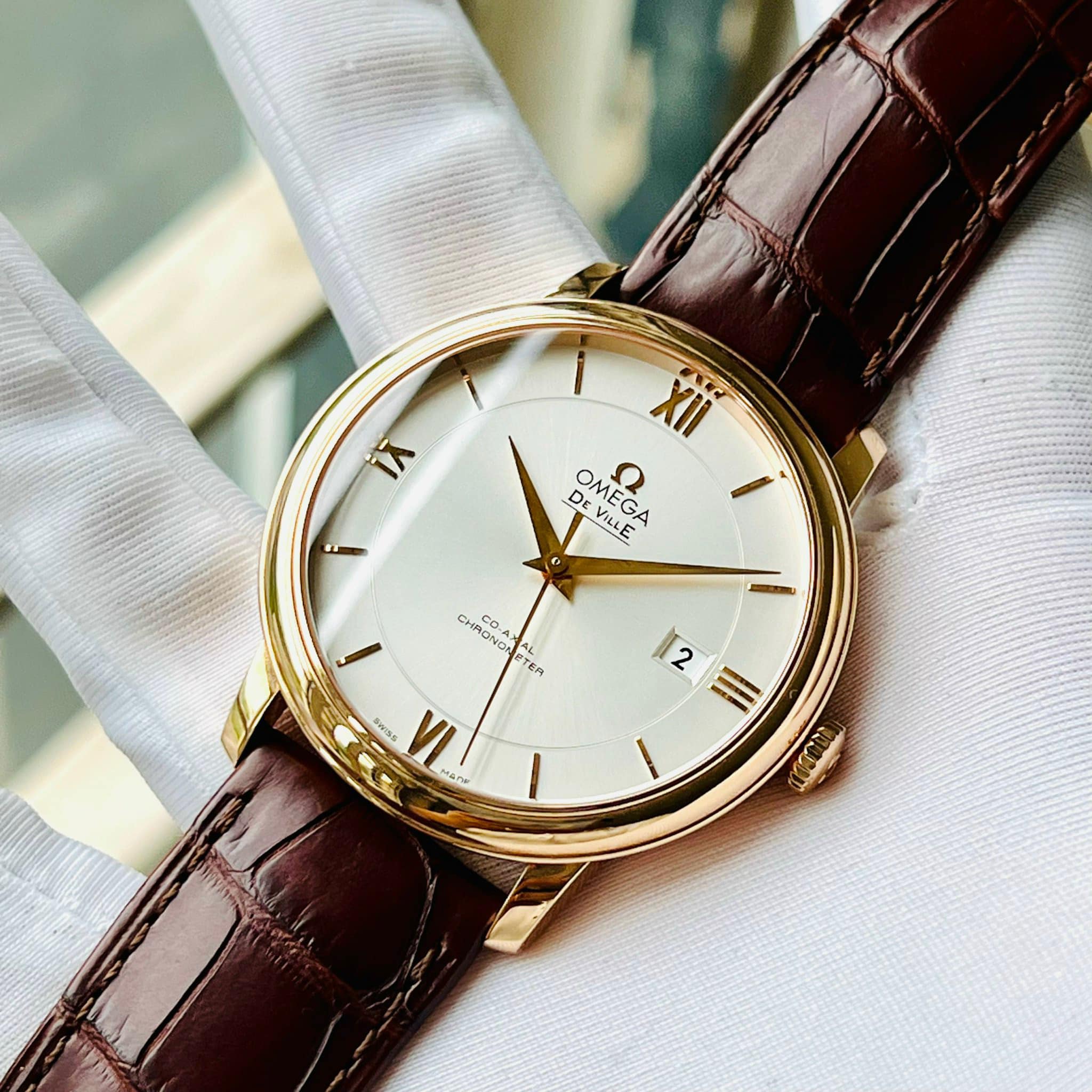 Đồng Hồ Omega DeVille Prestige Co-Axial Chronometer 424.53.40.20.02.001 ...